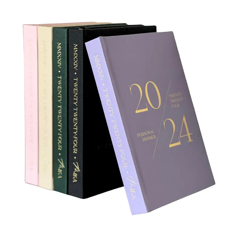 LABON Luxury Gold Foil Agenda 2024 Diary Year Hardcover Schedule ...