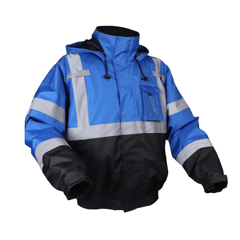 Blue Safety Jacket Reflector Jackets Reflective Road Winter Safety ...