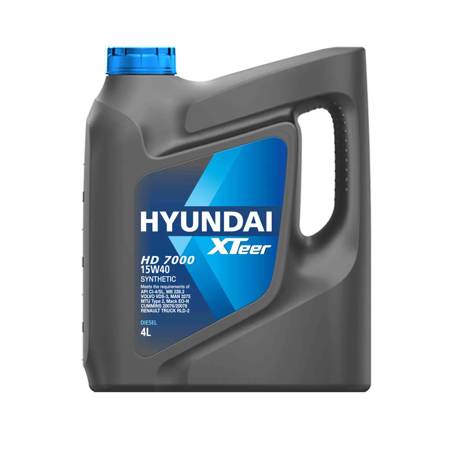 Diesel, 15W-40 / SL / CI-4, Semi Synthetic, 'HD 7000' [Hyundai XTeer ...