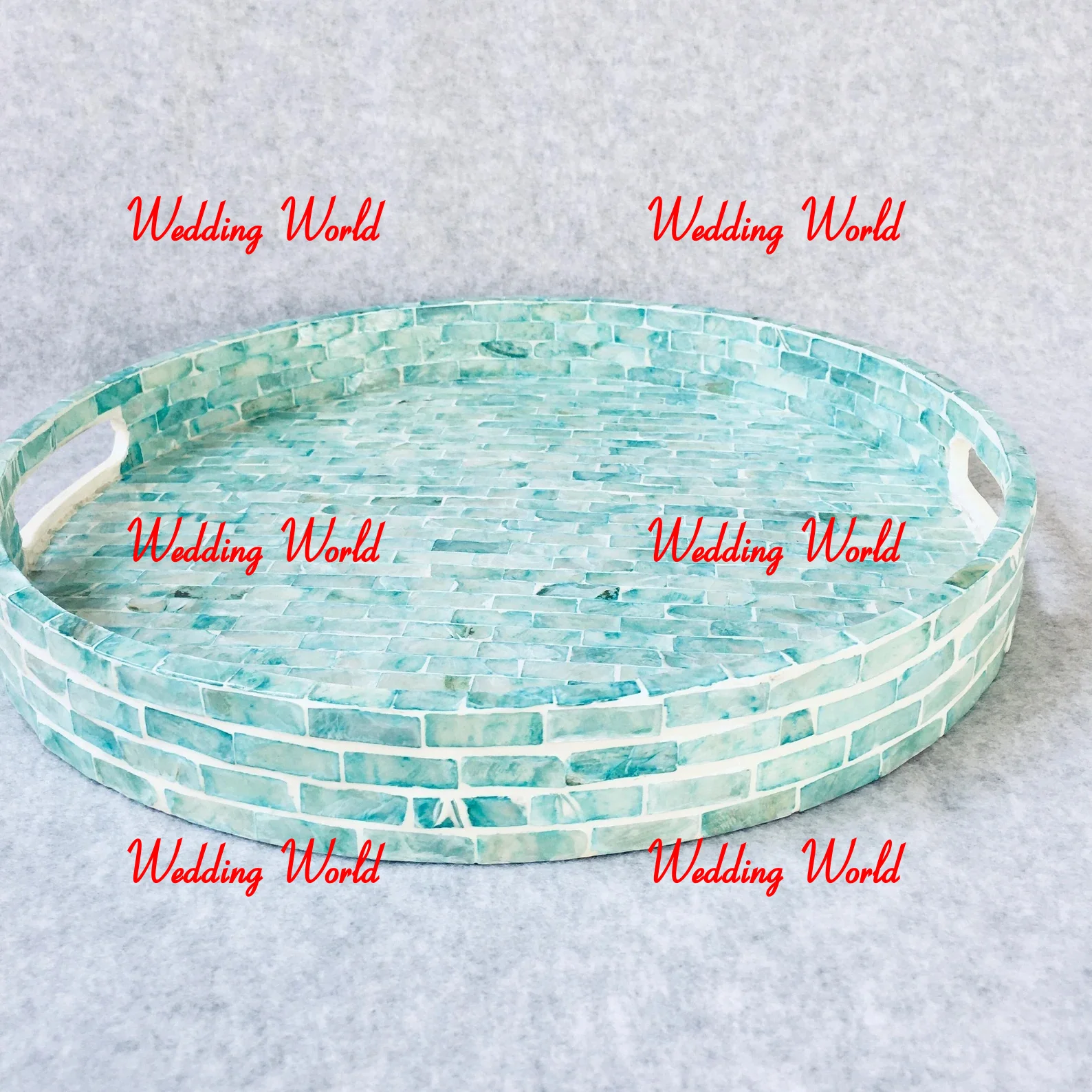 Wooden Arabic Serving Tray Set Of Two Handmade Designer Platter Classic ...