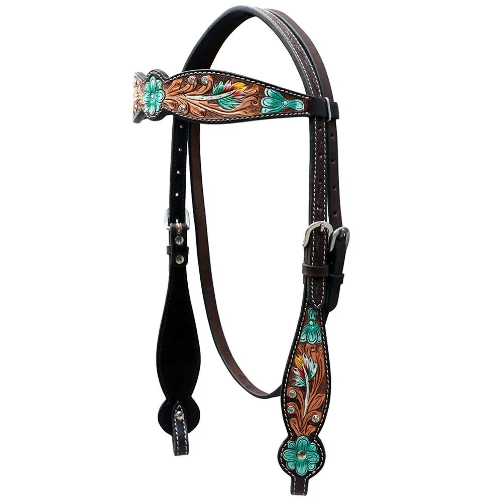 Spanish Bridle Gypsy Horse Riding Endurance Set - Adjustable Multicolor