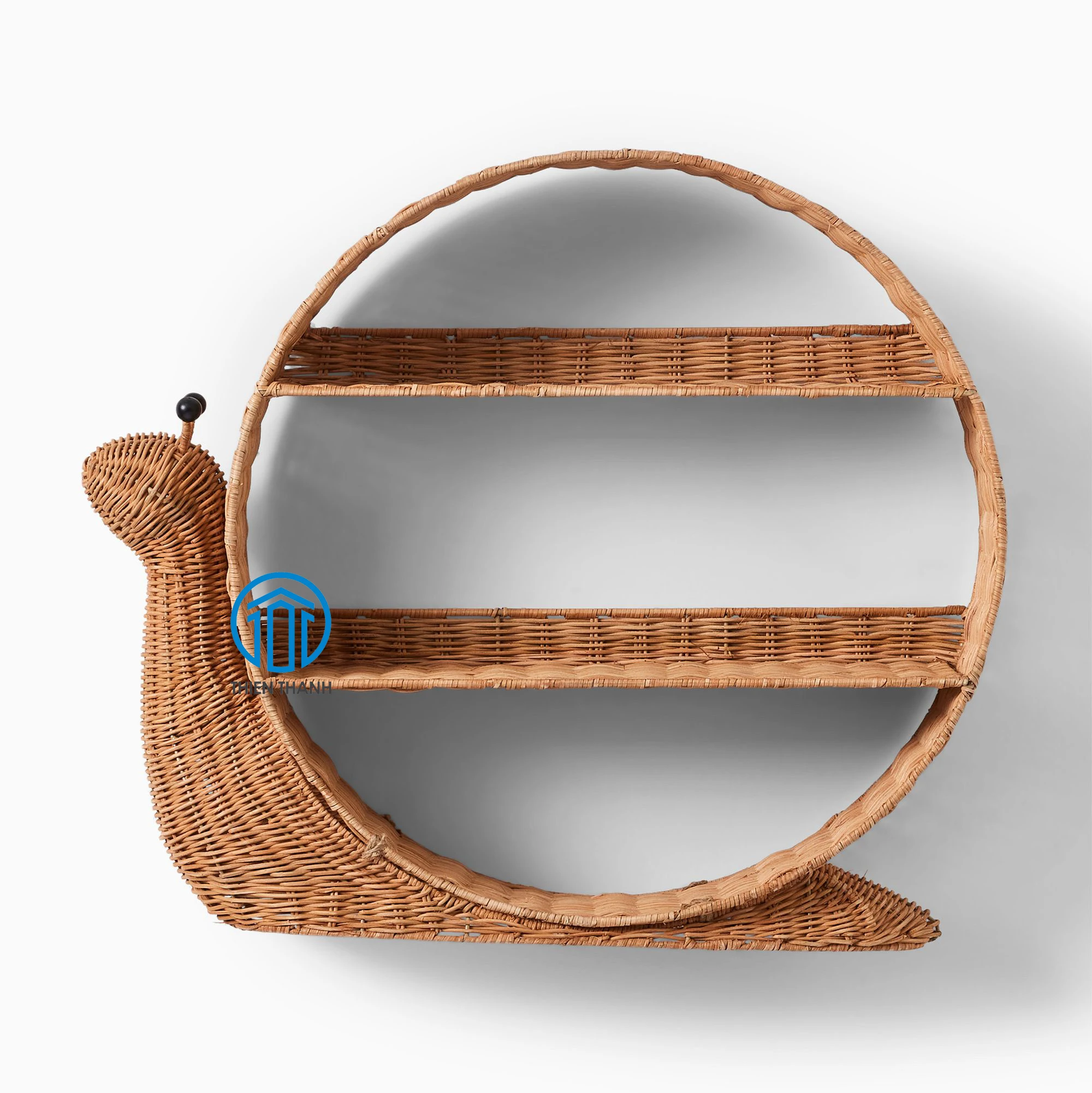 Wholesale Unique Rattan Snail Wall Shelf Handmade Best Selling Nursery Decoration Furniture Wall ...