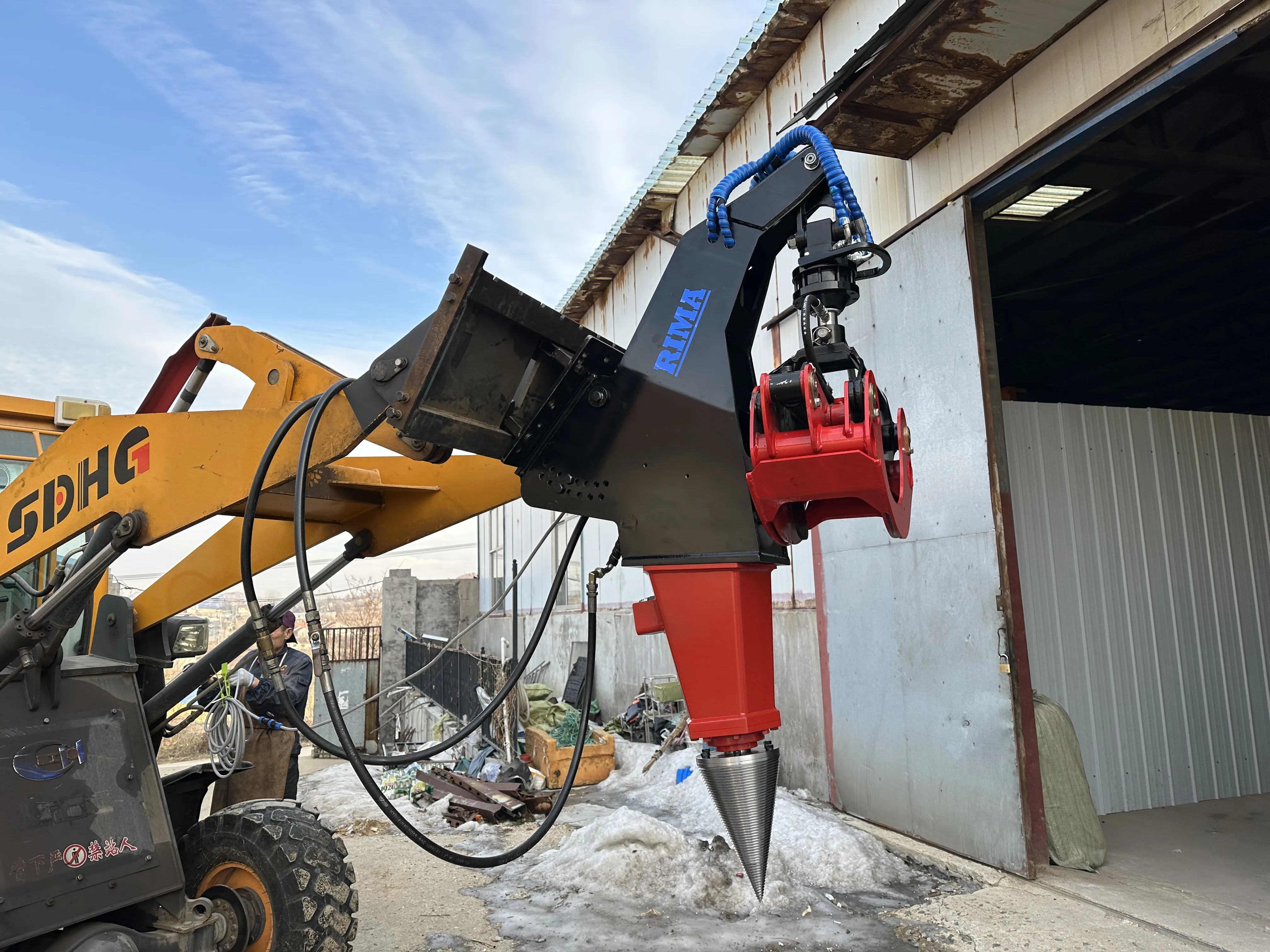 Rima Excavator Log Splitter - Efficient Firewood Processing
