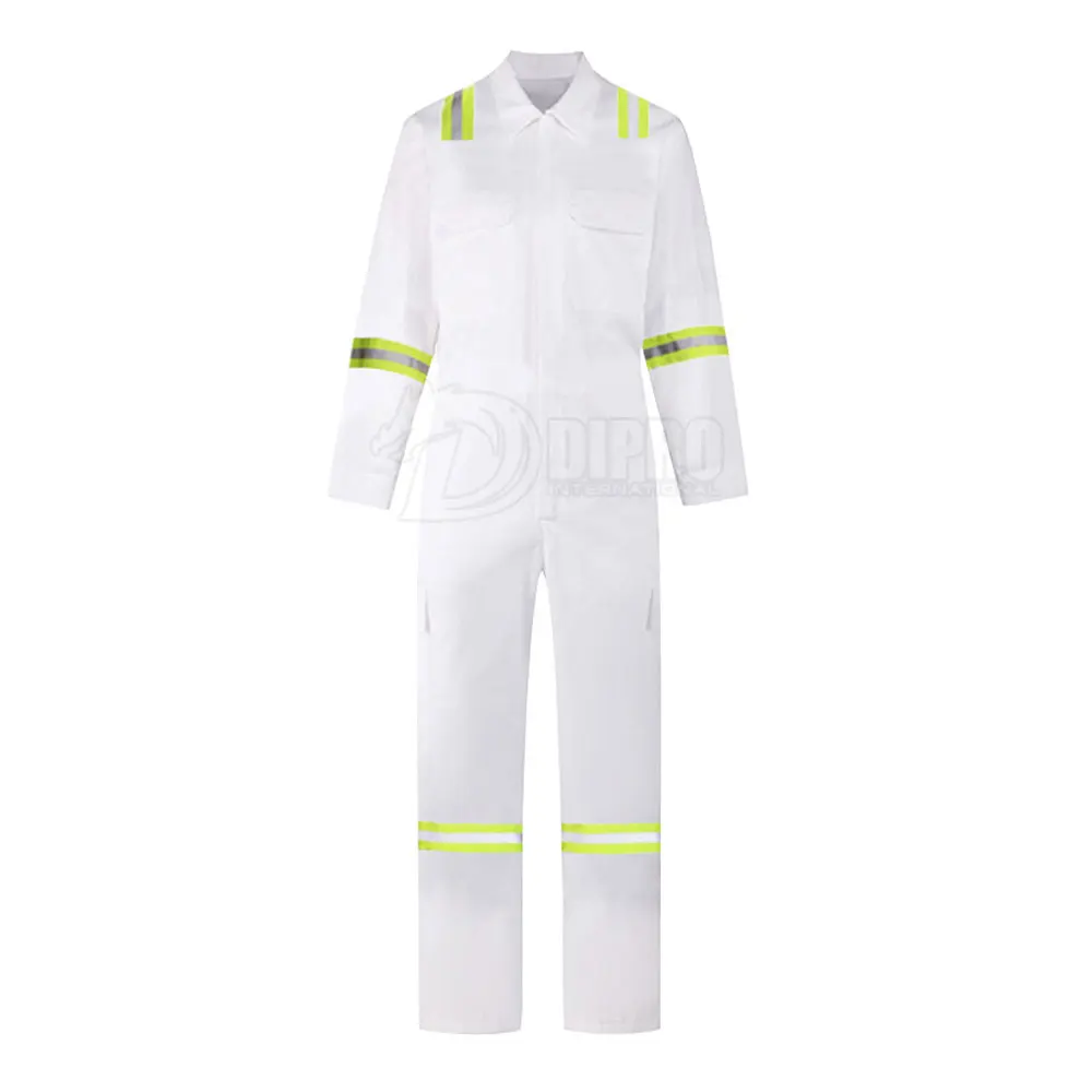 Hi Vis Safety Suit Coverall For Men Women Reflective Striped Safety ...