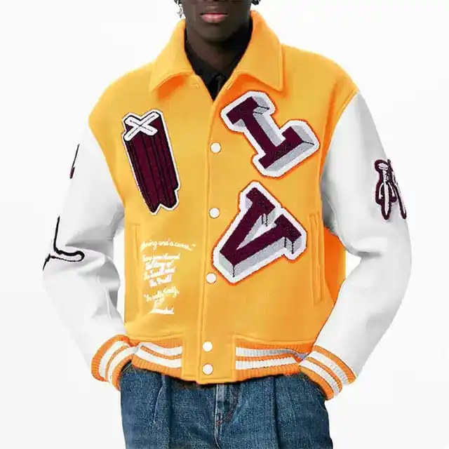 High Quality Stain Versity Jacket For Men Fashionable Button Type ...