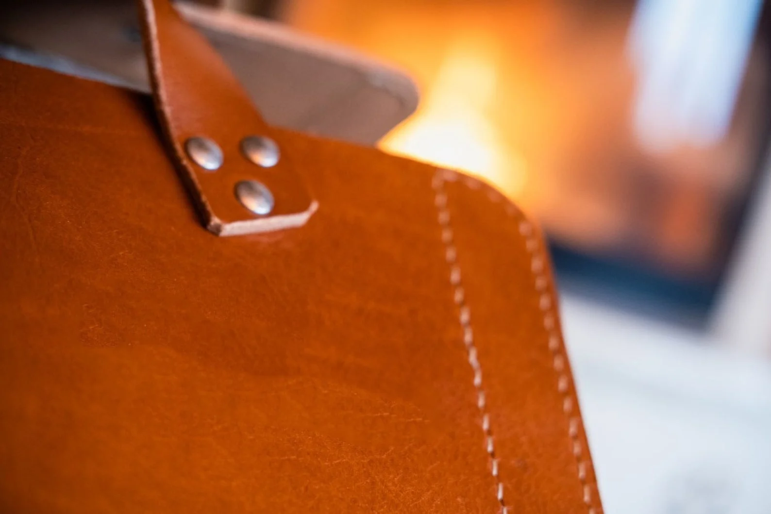 Leather Log Carrier Monogrammed Firewood Tote Fire Place Decor Fire ...