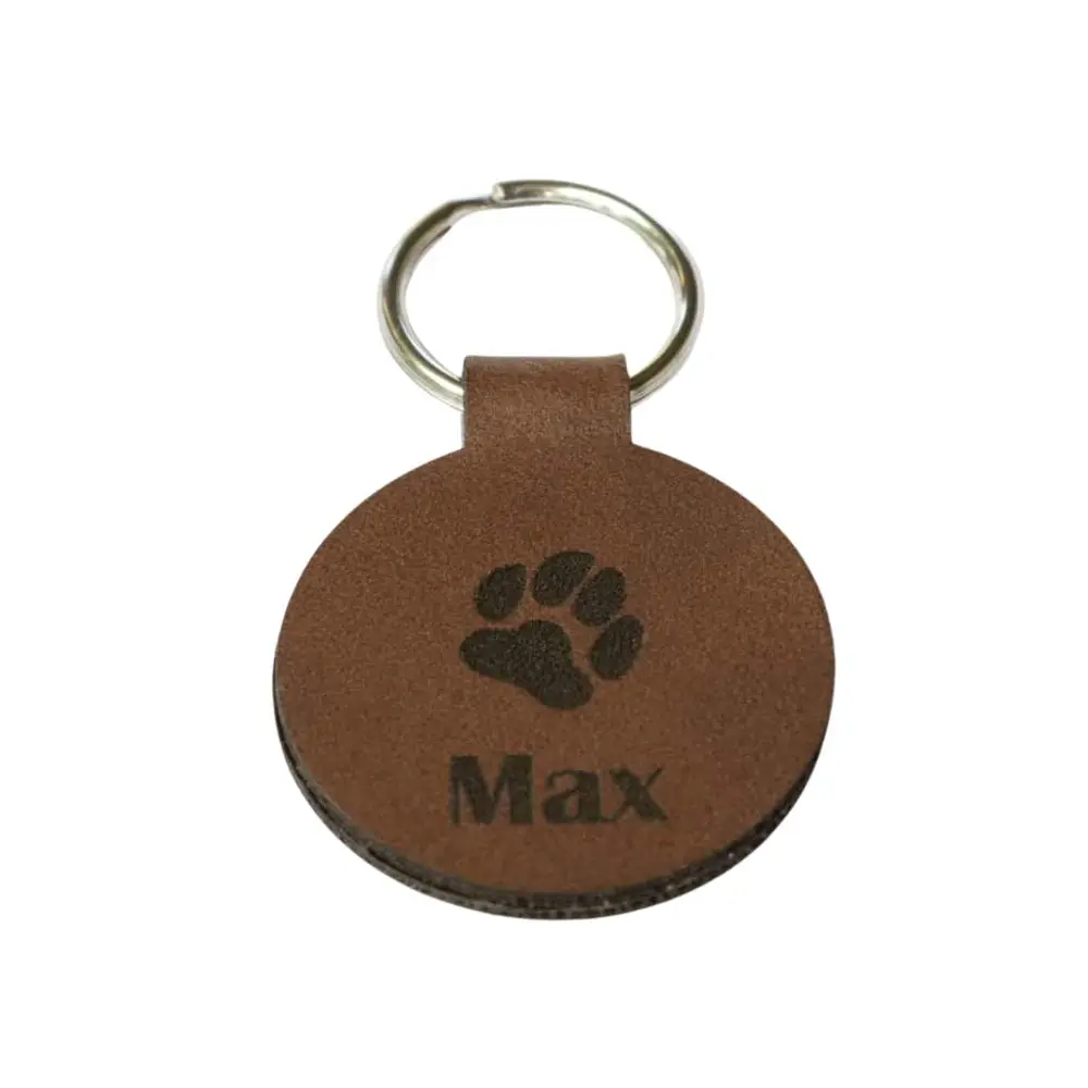 Personalised Leather Dog Name Tag Leather Pet Id Name Blank Leather Dog ...