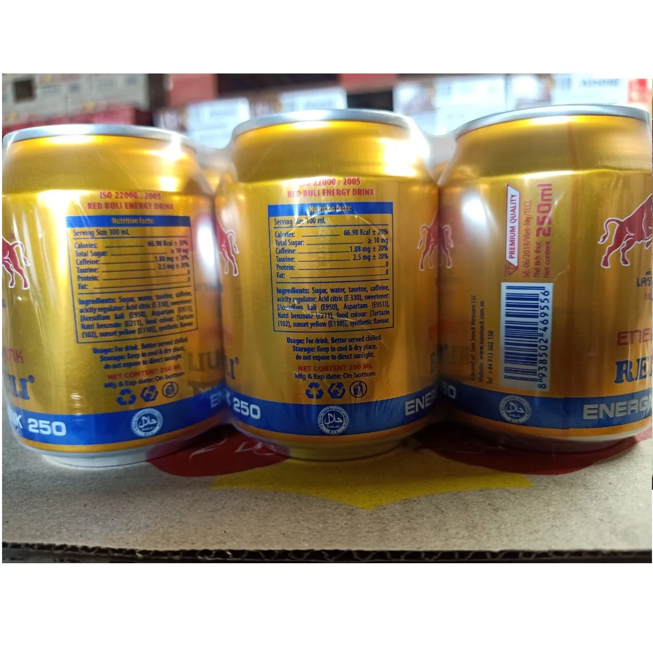 Vietnam Red Buli Energy Drink 250ml Wholesale Private Label Vitamin E ...