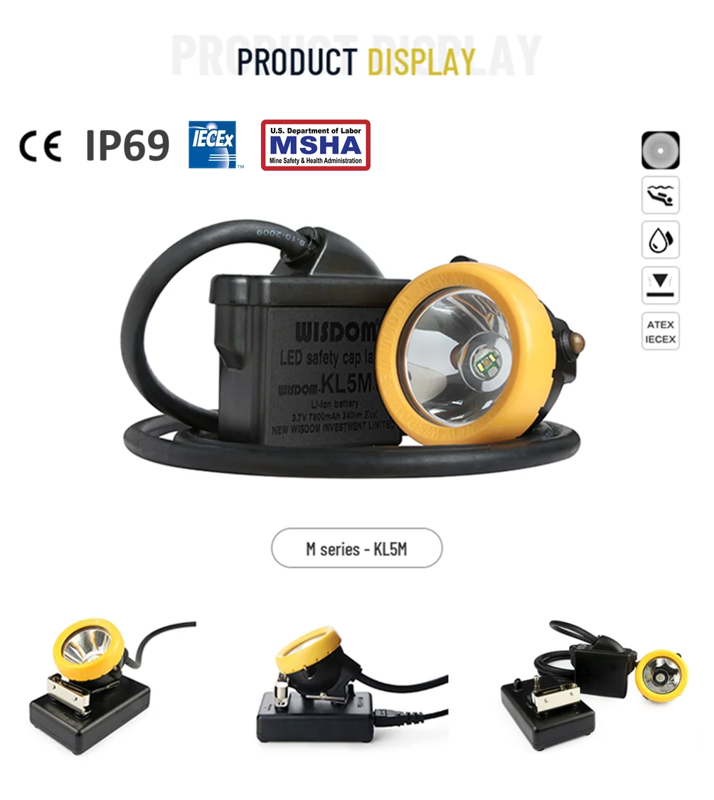 MSHA Explosion-Proof Miner Lamp - WISDOM KL5M Cap Light