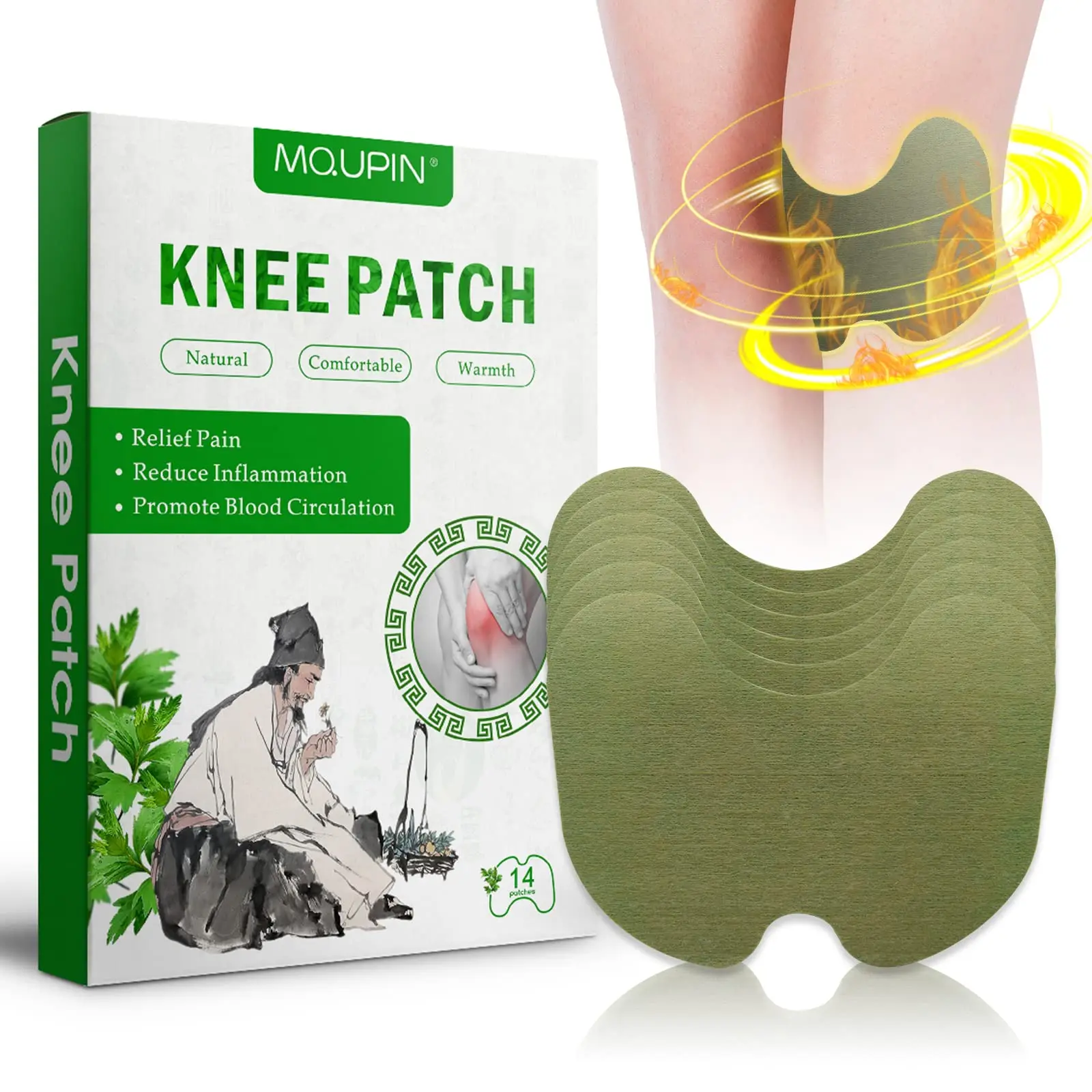 Knee Pain Killer Arm Leg Joint Pain Relief Patch Wormwood Plaster Hot ...
