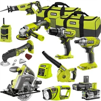 Ryobi P1896 ONE Plus 18-Volt Lithium-Ion Cordless Combo Kit (12-Tool ...