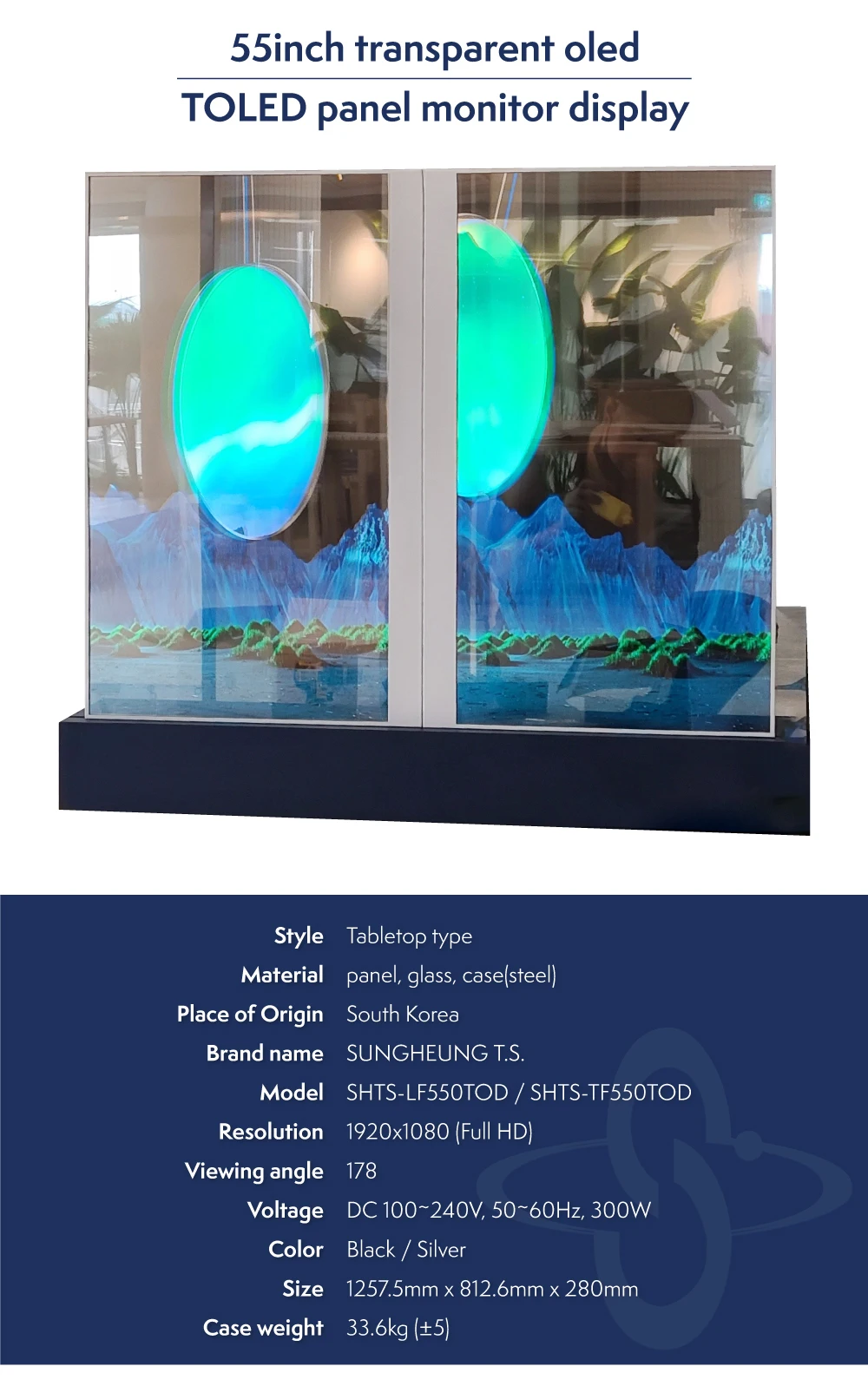 Korean Manufactured Premium Transparent Oled Display 55inch Transparent ...