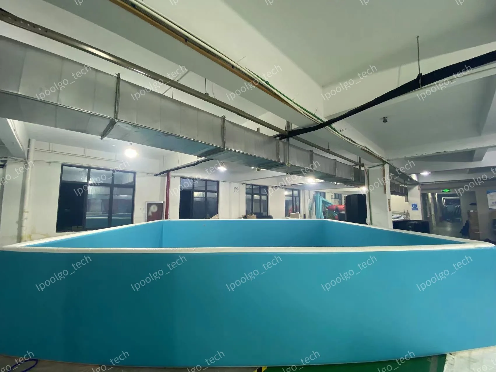 IPOOLGO Inflatable Pool - Deep, Rectangular, and Durable