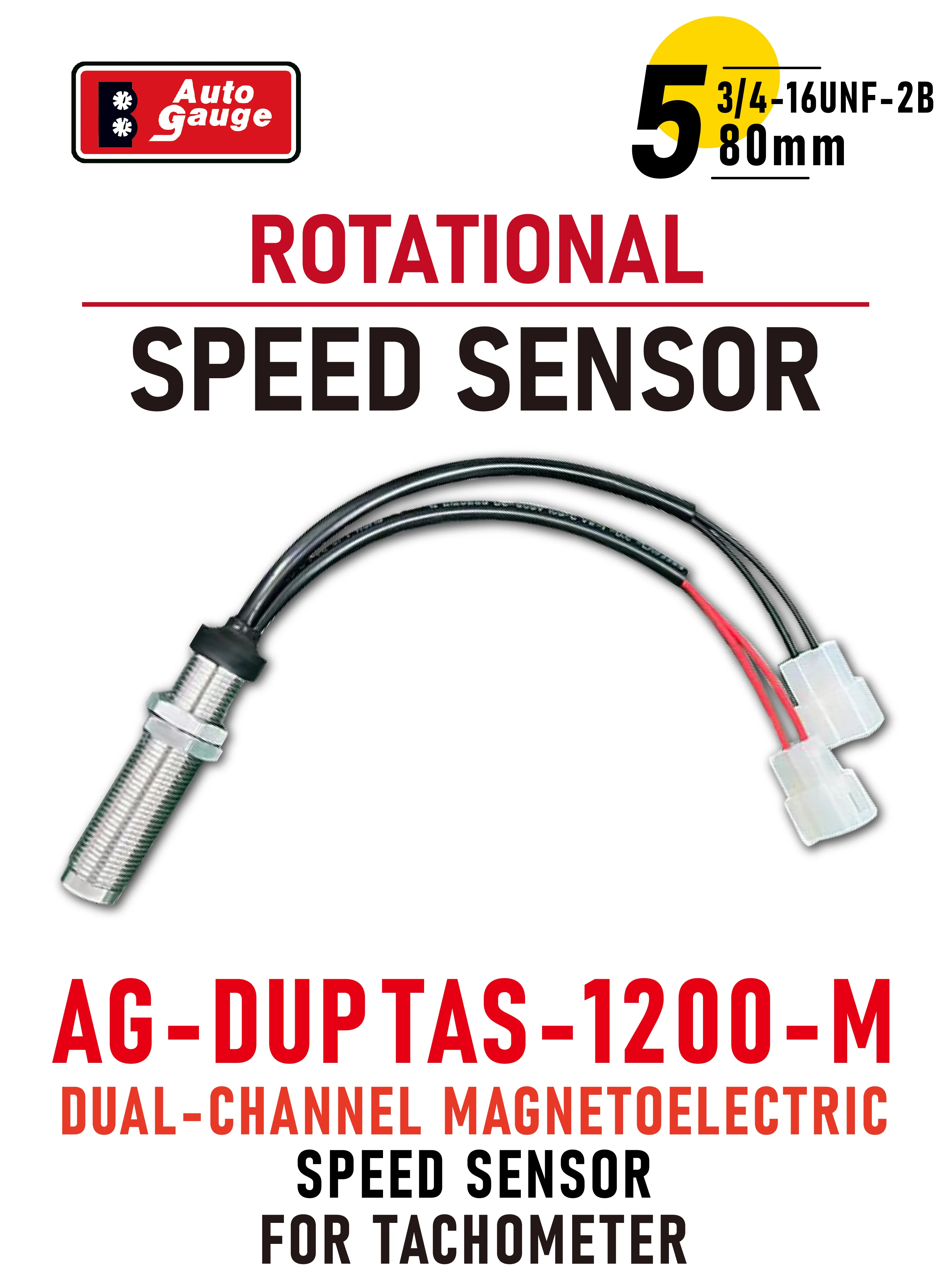 Dual-channel Magnetoelectric Speed Sensor - IP65 Waterproof