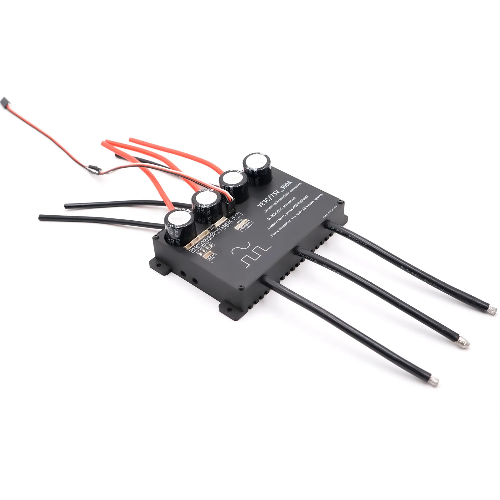 VESC 75V 300A Brushless DC Sensored Sensorless 150A 300A 6S-20S Voltage ...