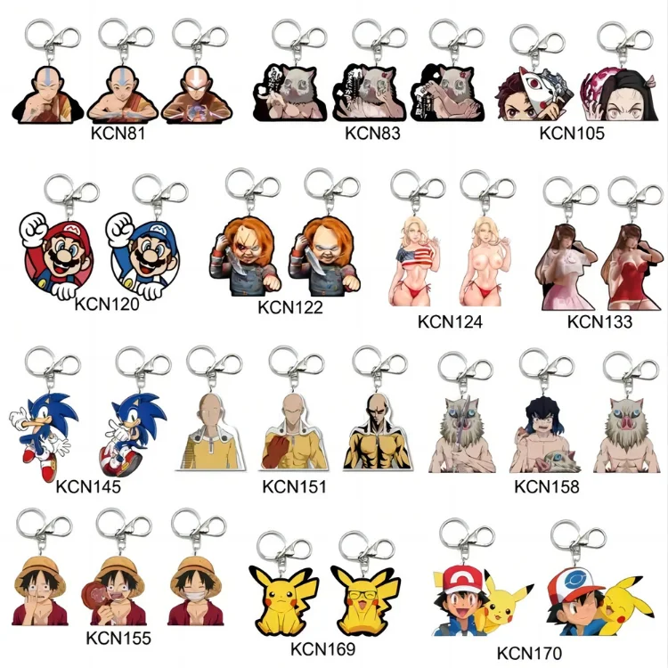 300 Designs 3d Motion Keychains Anime Demon Slayer Spy X Family Cute ...