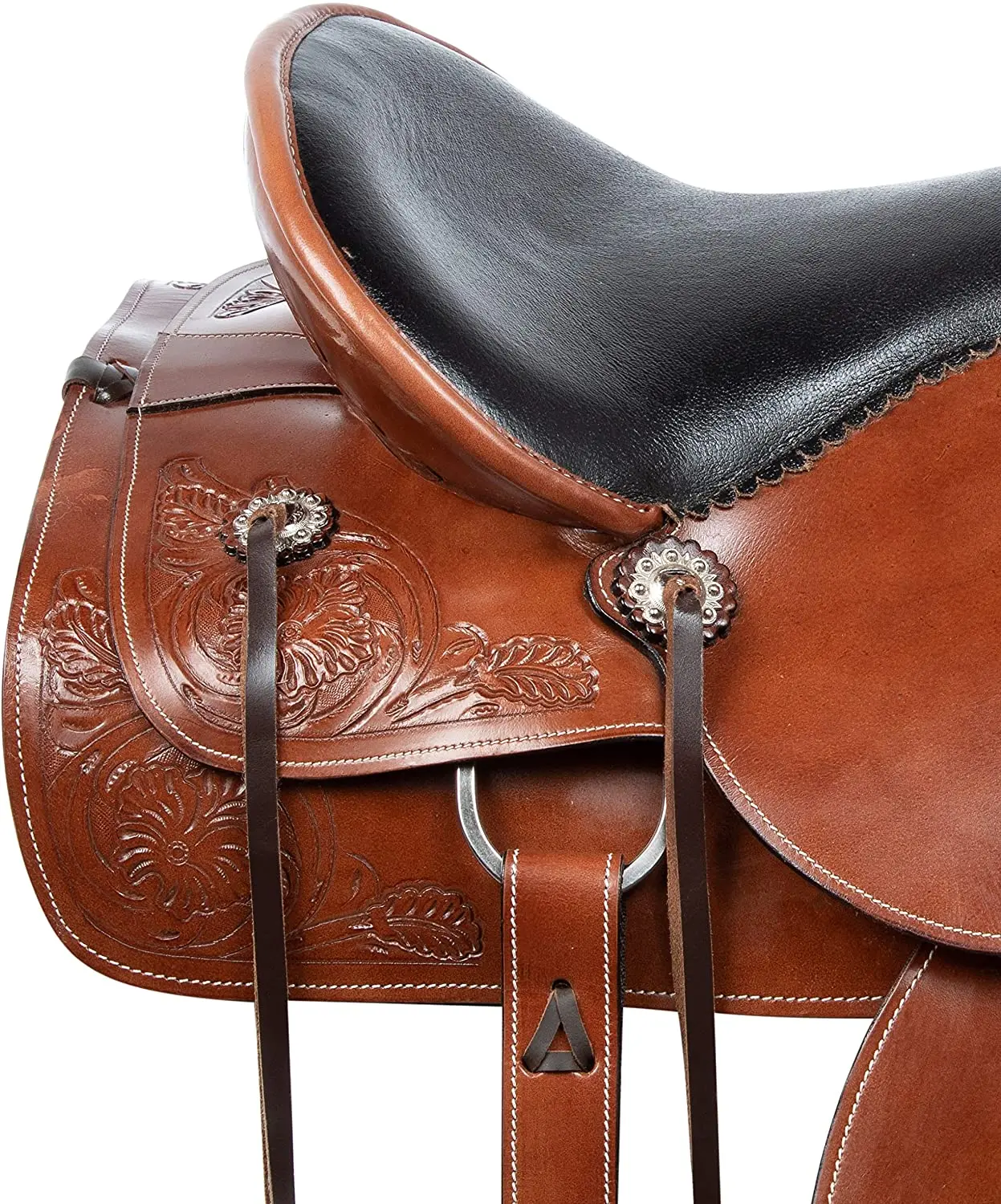 Handmade Indian 100 Leather Horse Western Saddle Style Origin Place ...