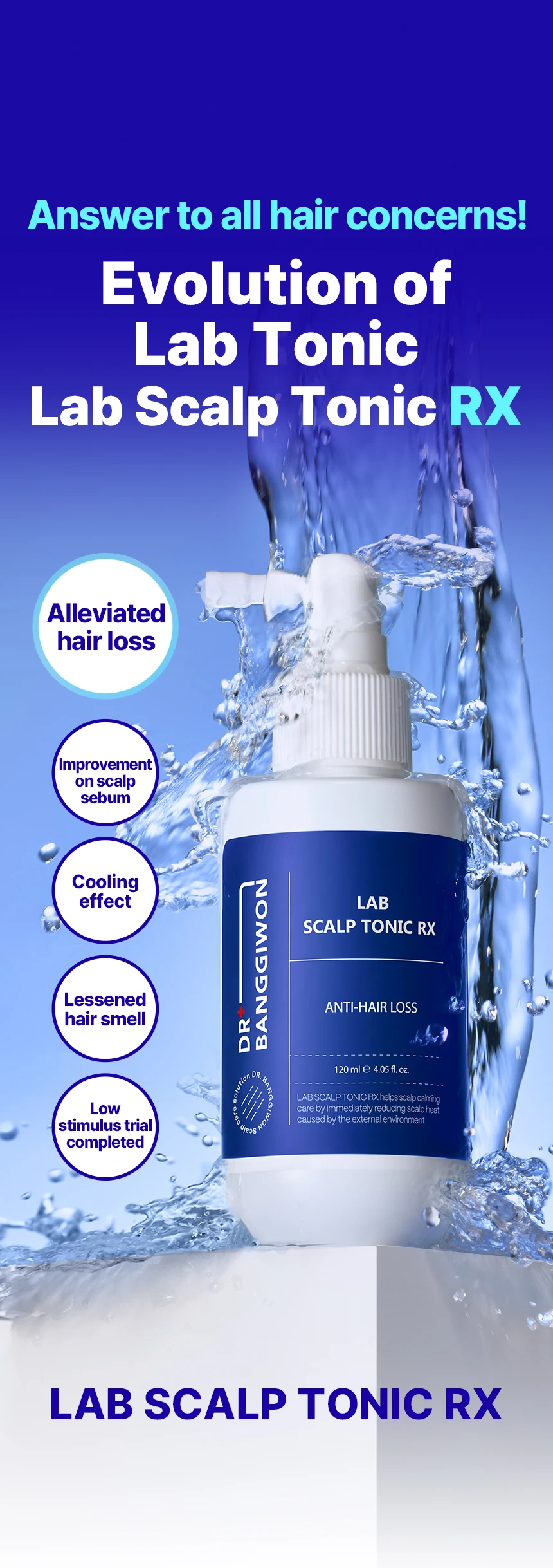 DR.BANGGIWON Lab Scalp Tonic RX 120ml South Korea's No.1 Anti-Hair loss ...