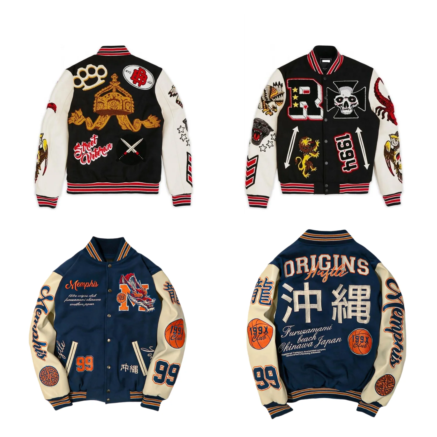 Letterman Varsity Jacket Custom Chenille Patches Printing Logo Men's ...