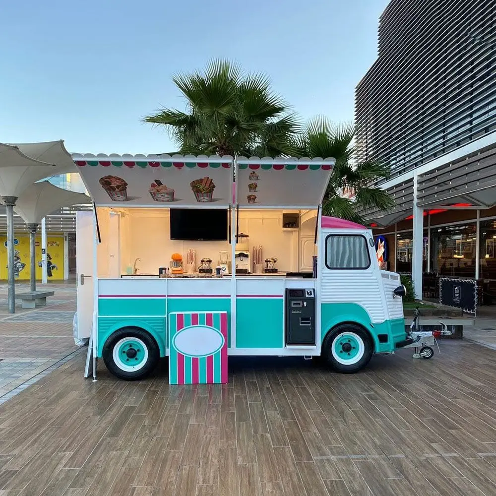 Clean Affordable Customized Food Trucks Mobile Food Trailer Vintage ...