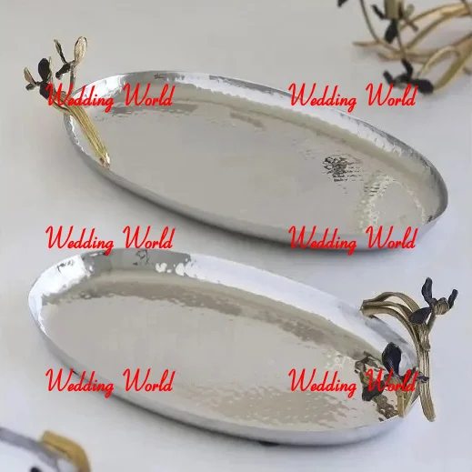 Luxury Metal Serving Tray Premium Quality Handmade Platter Customized ...