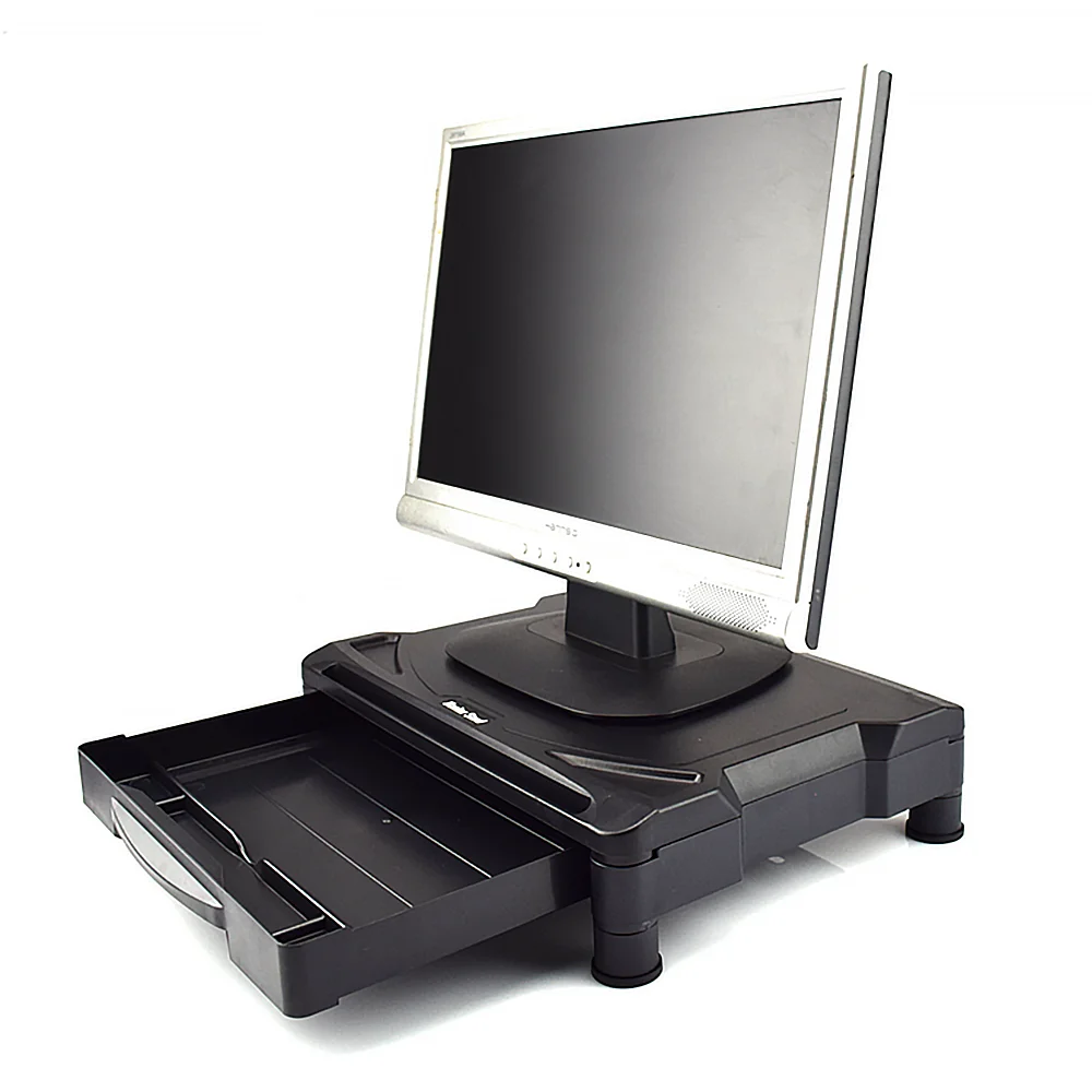 360 Rotating Computer Monitor Stand Riser With Storage Drawer - Buy ...