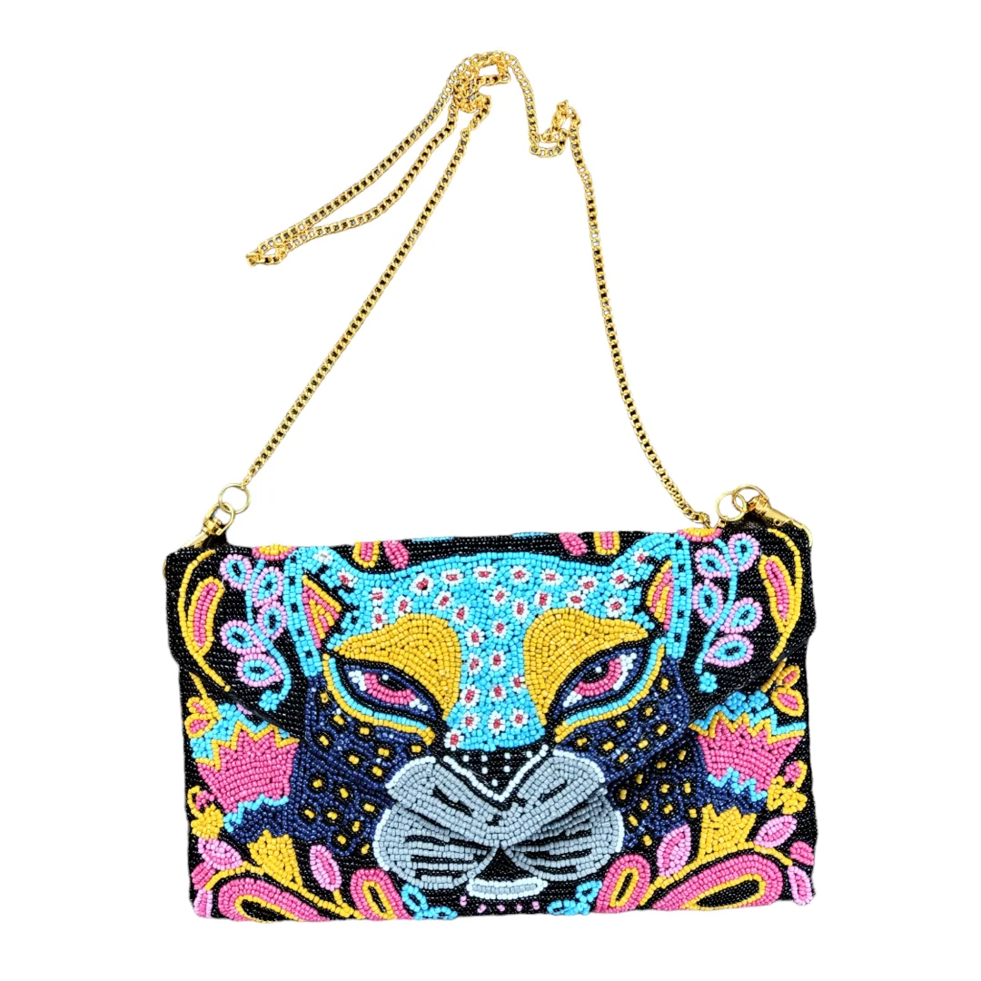 2024 Latest Designer Beaded Graphic Handbag Ladies Purse Beaded Bag ...