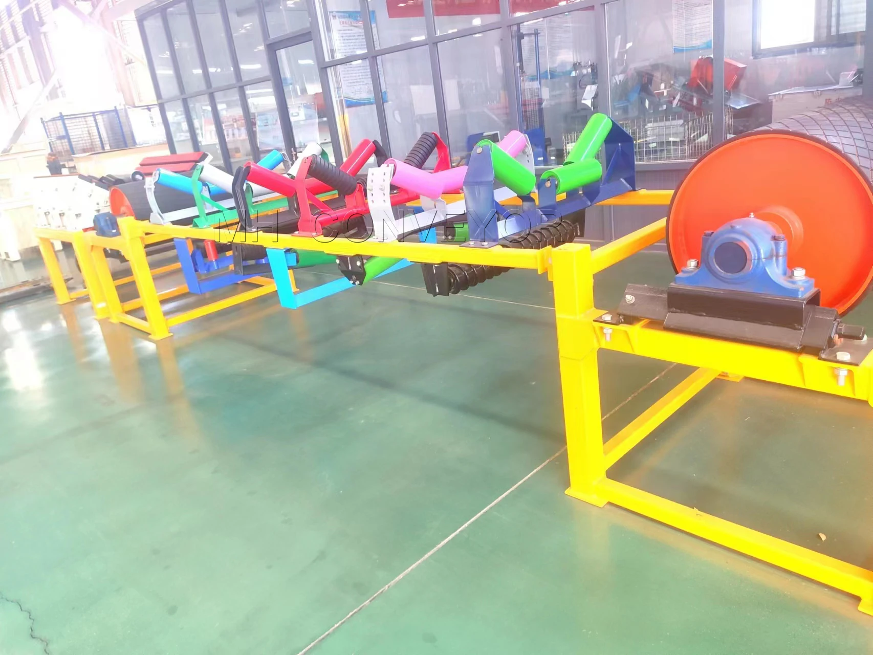 Belt Conveyor Carry Idler Frame Roller Support Frame - Buy Belt ...