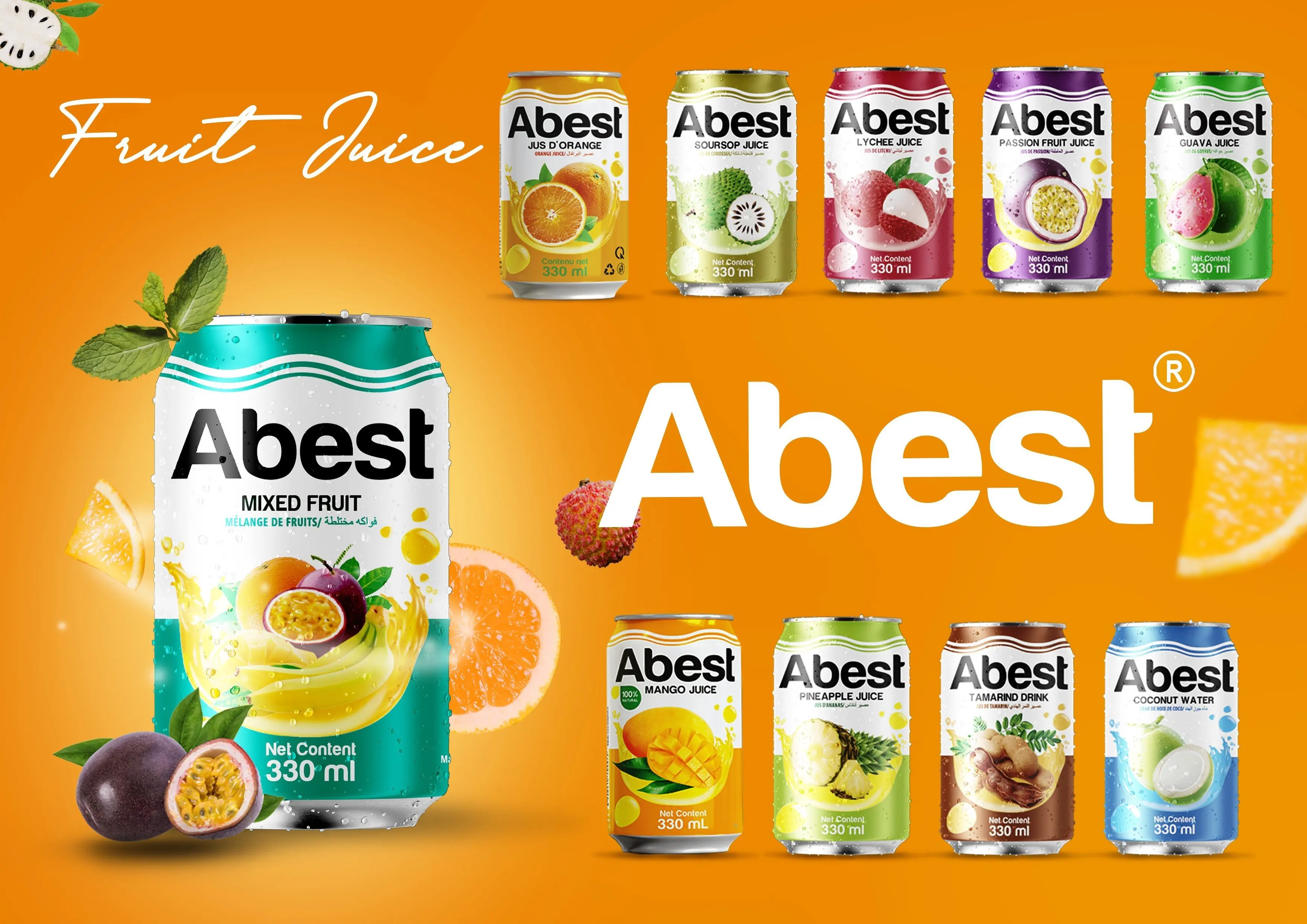 ABEST LYCHEE JUICE - Premium Canned Fruit Beverage