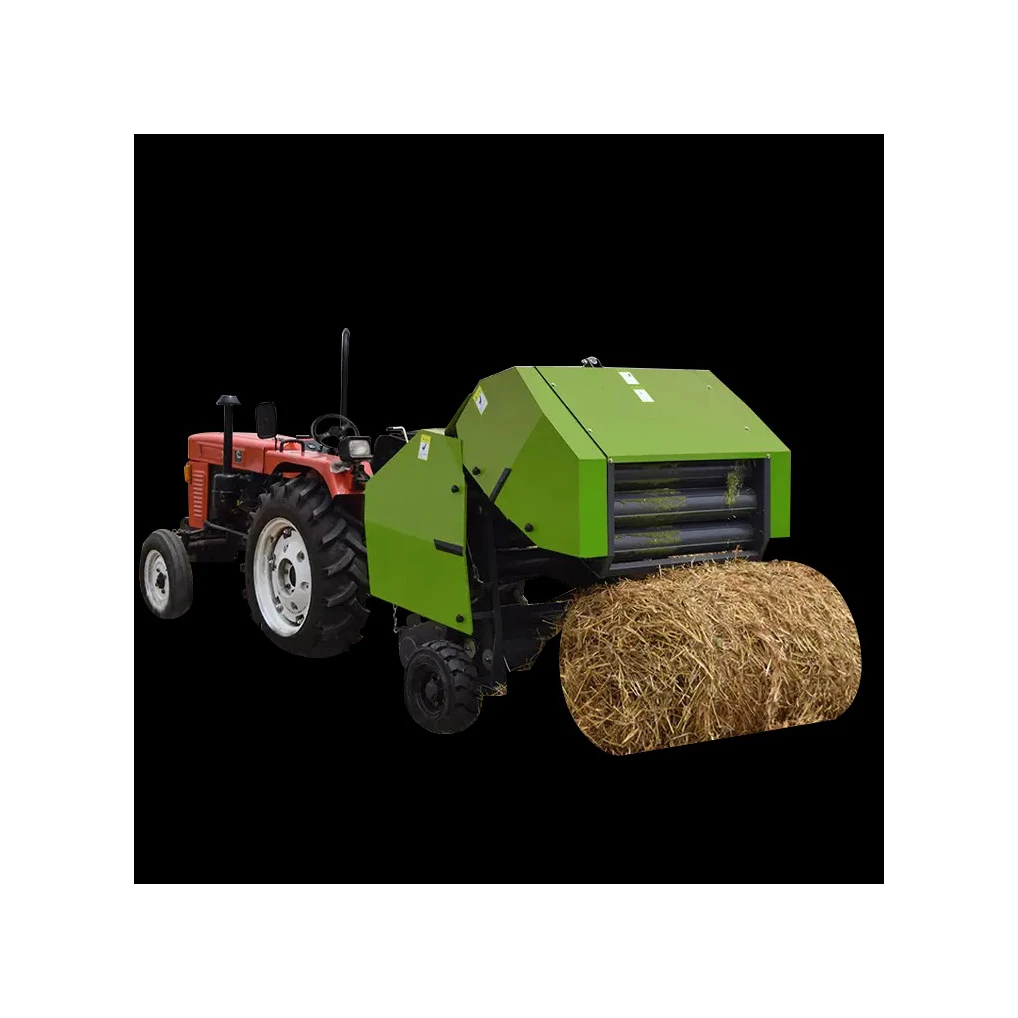 Diesel Engine Rice Straw Corn Silage Packing Mini Round Hay Baler ...
