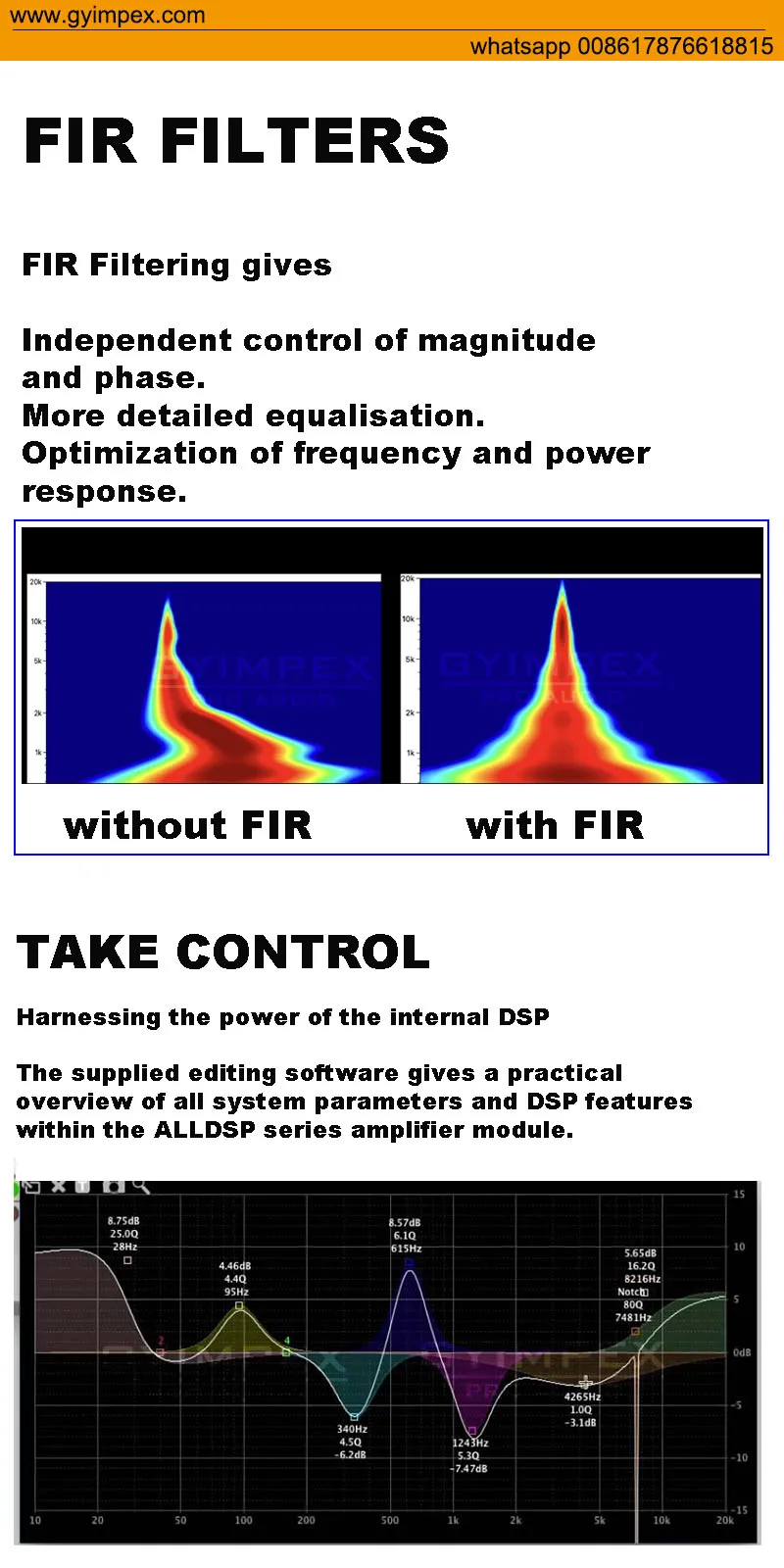 Germany DSP FIR 1600W+2000W Speaker Line Array Power Module