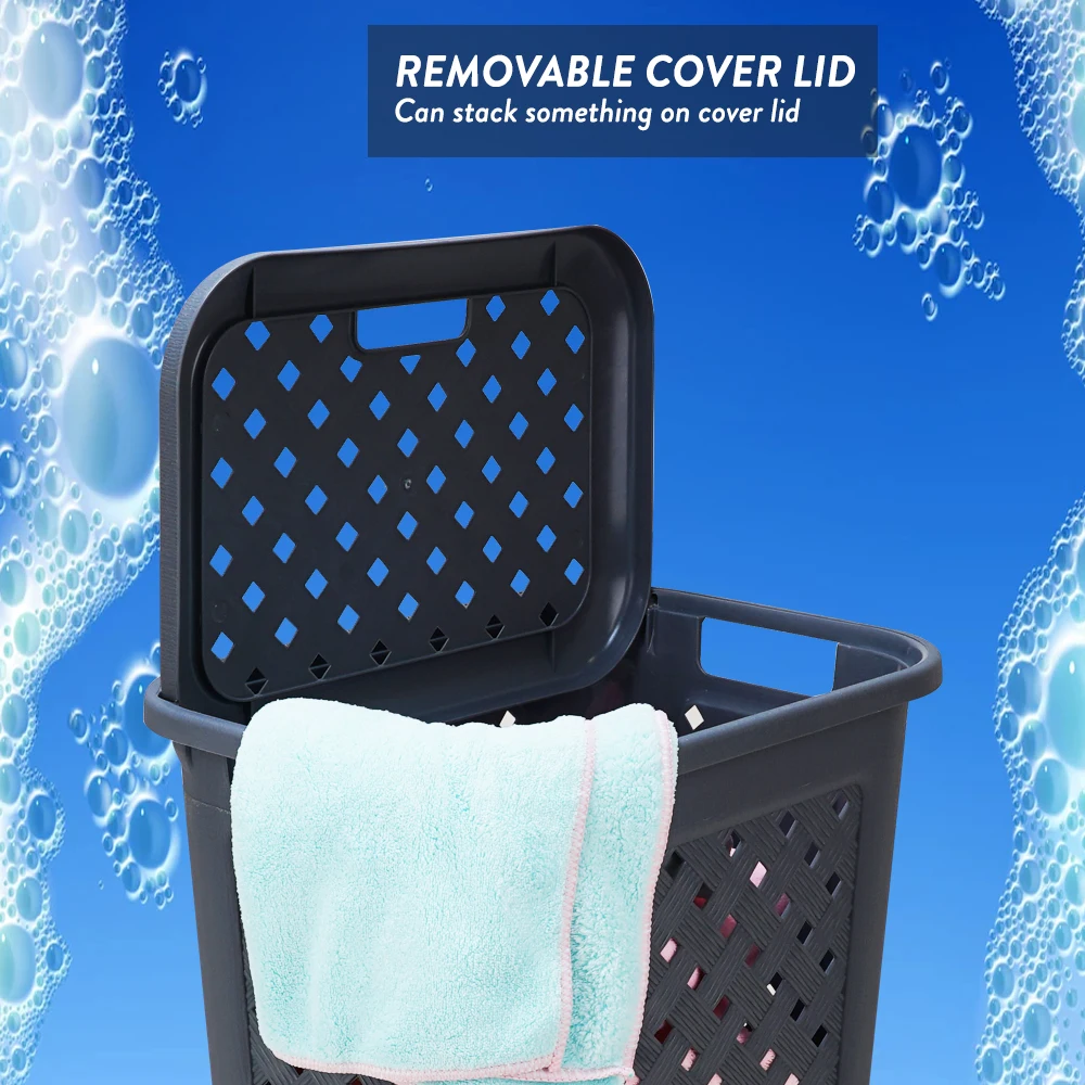 Elianware Universal Multi Usage Household Plastic Laundry Basket With ...