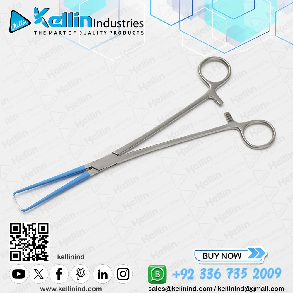 Schroeder Tenaculum Forceps Ob/gyn Leep Electrosurgical Instruments Blue Nylon Insulated Coated ...