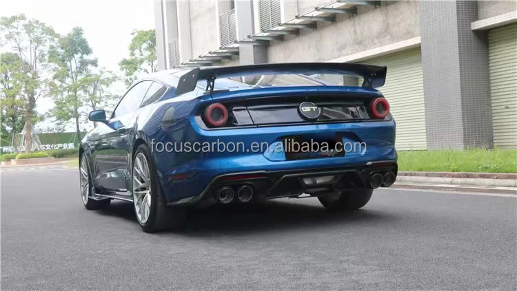 Carbon Fiber Rear Diffuser For Mustang Gt500 Rear Bumper Splitter Lip ...