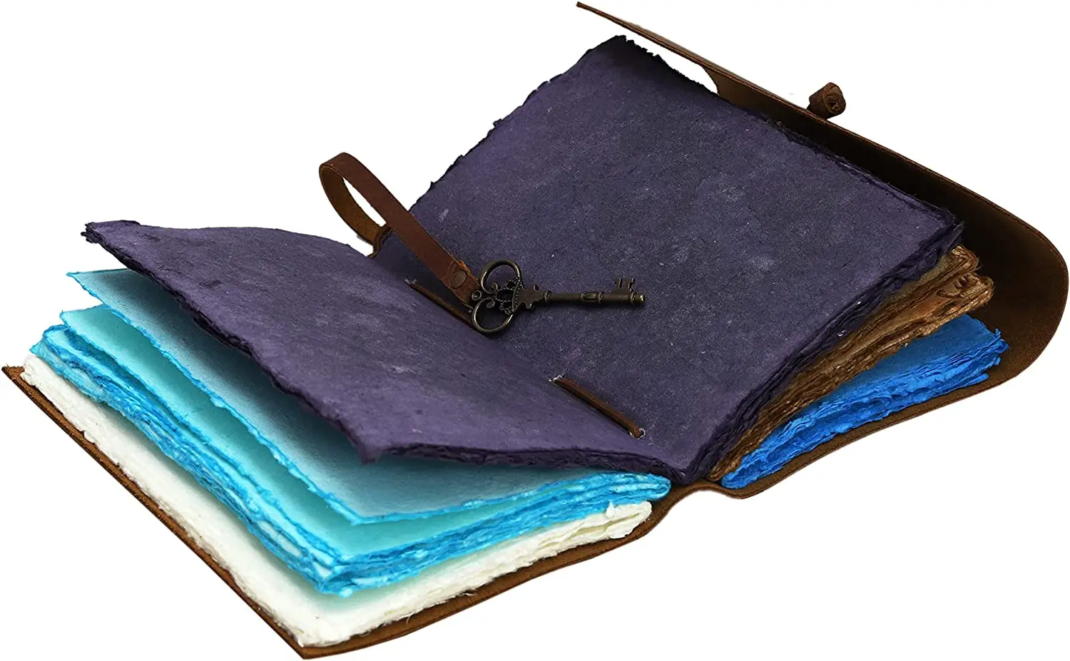 Genuine Vintage Leather Journal Multiple Colour Vintage Deckle Edge ...