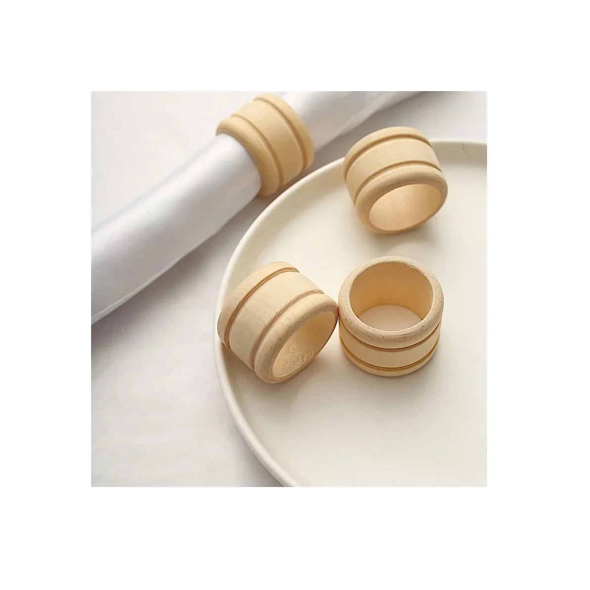 Creative Designed Wooden Napkin Ring Dining Table Decoration Luxury ...