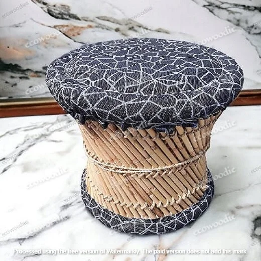 Bamboo Bone Stool Outdoor Rounded Inlay Multi-function Living Room ...