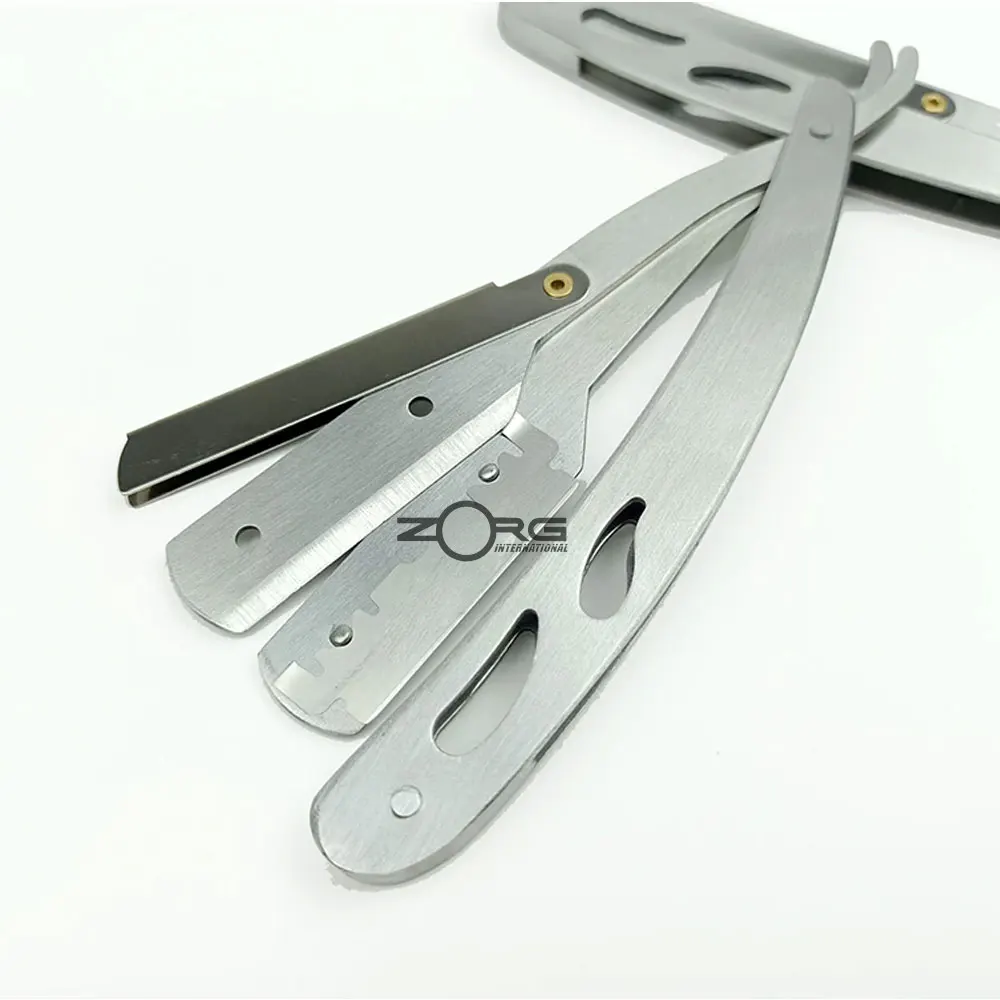 Professional Stainless Steel Full Black Parker Straight Barber Razor ...