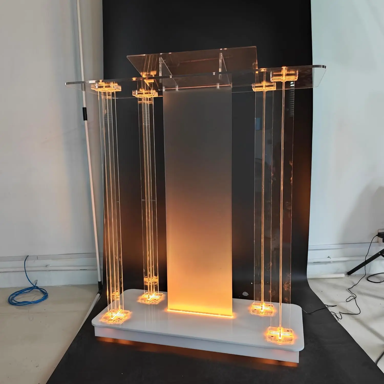 Acrylic Pulpit for Church - LED Lighting & Customizable