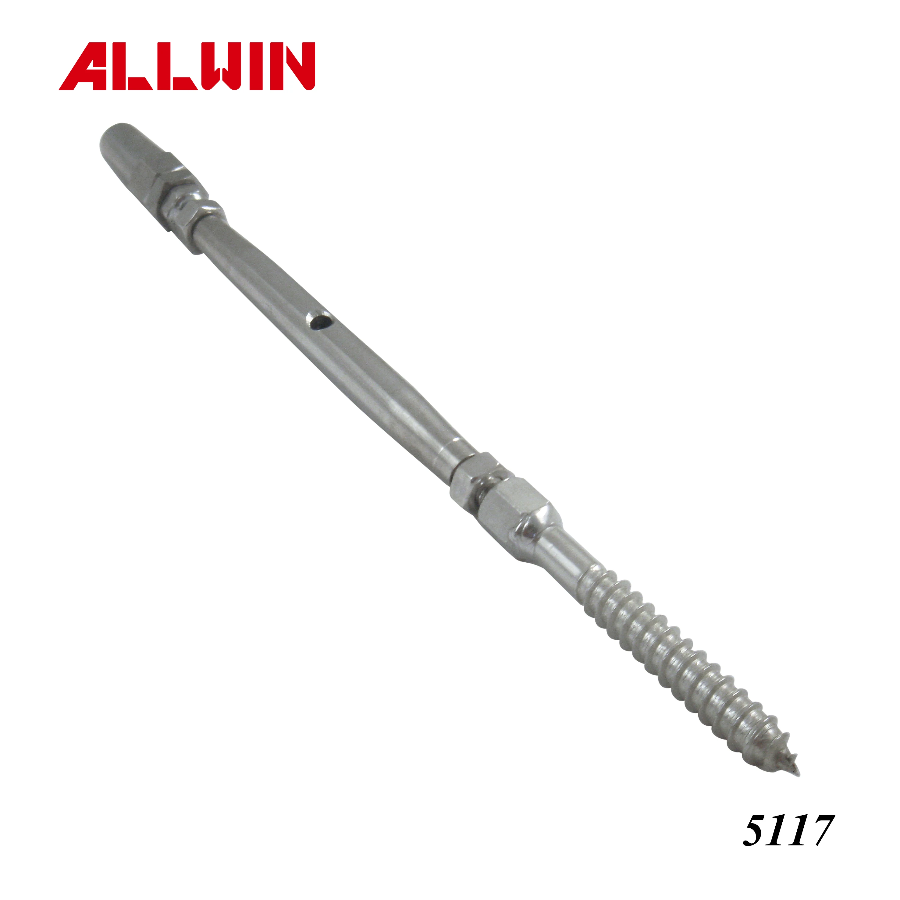 Stainless Steel Push Lock Lag Screw Wooden Thread Terminal Swageless ...