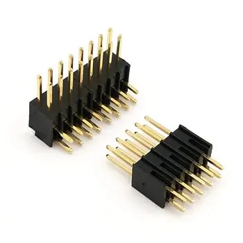 2.54mm 2x10 Pin Header Gold Plated Dual Row Height 7.4mm Pcb Connector ...