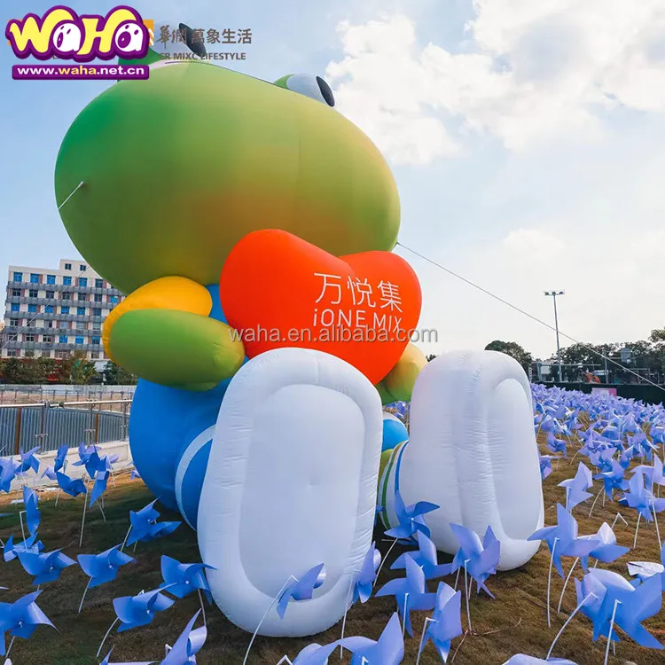 Inflatable Frog With Heart For Valentine's Day Holiday Advertising ...