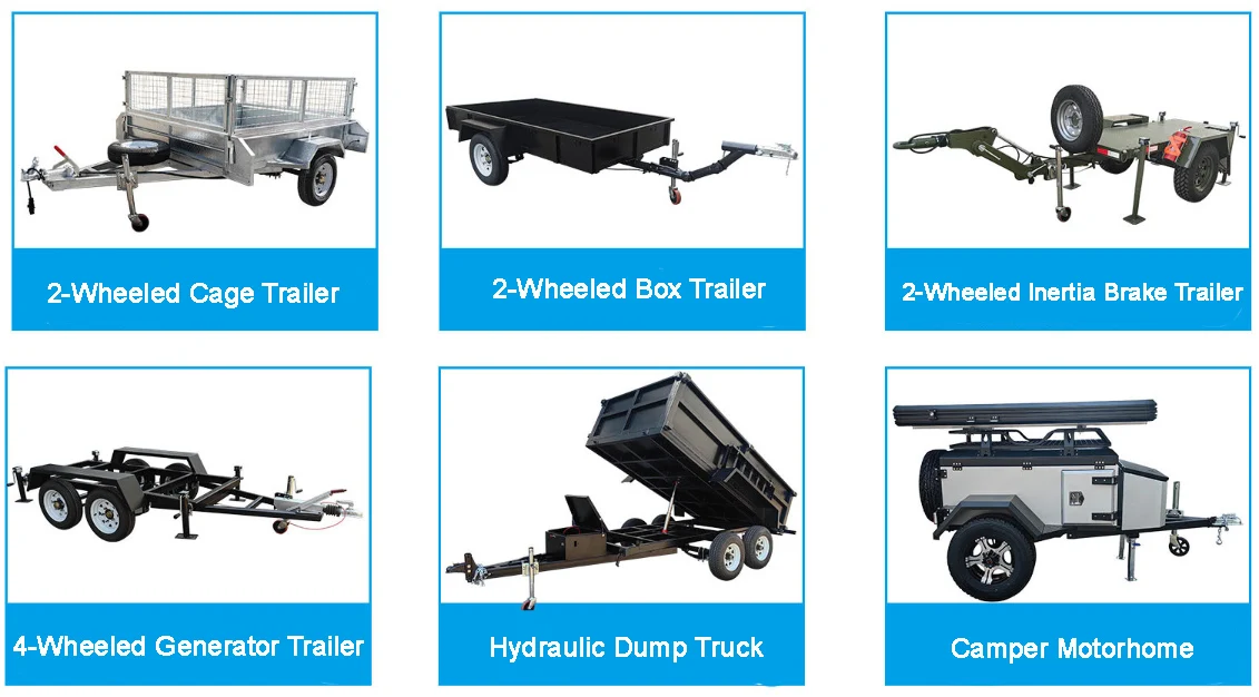 4 Wheeled 4000kg Load Travel Trailer for Camping & Travel for Shipping ...