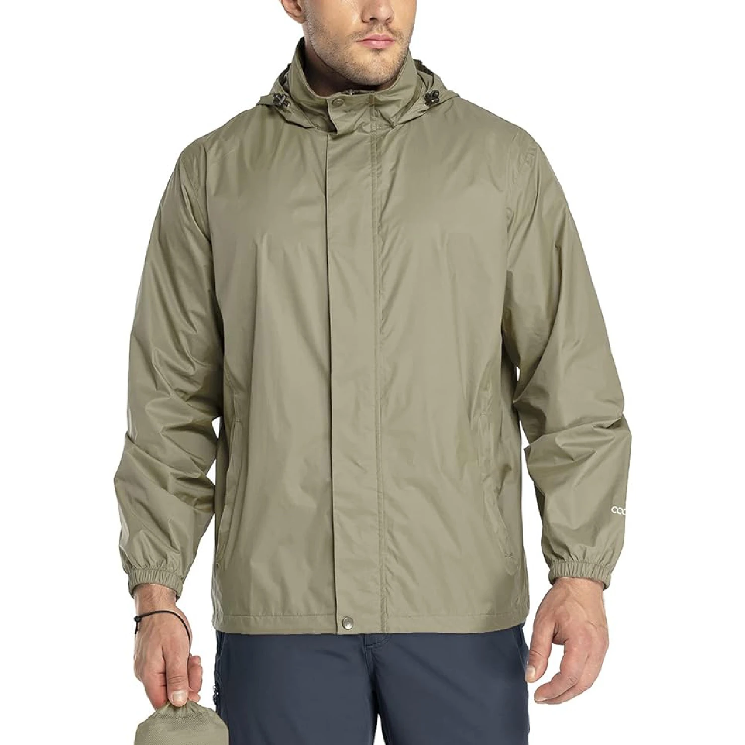 Packable Rain Jacket - Men's Lightweight Waterproof Shell