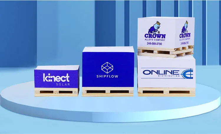 Customized Promotional 3x3 in Wooden Pallet Sticky Notes Cube Paper ...