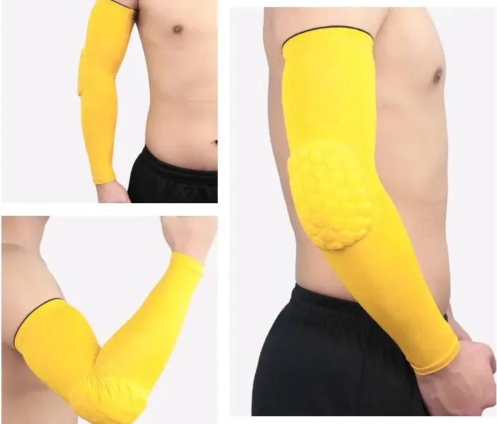 Honeycomb Pad Crashproof Basketball Arm Guard Sleeve Elbow Support ...
