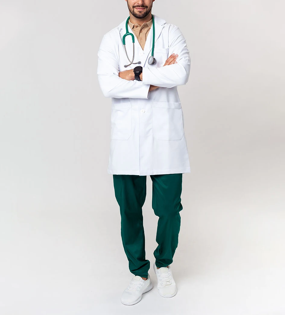 Custom Hospital Uniforms Pharmacy Doctor White Medical Coat Men Medical ...