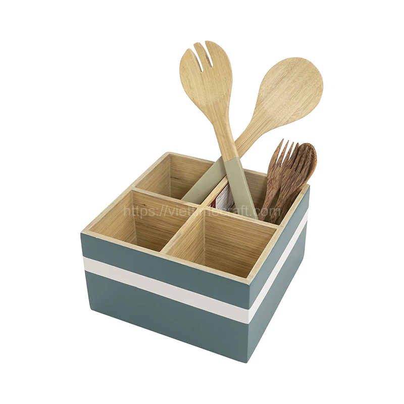 Space-saving Design Bamboo Utensil Holder And Storage For Modern ...