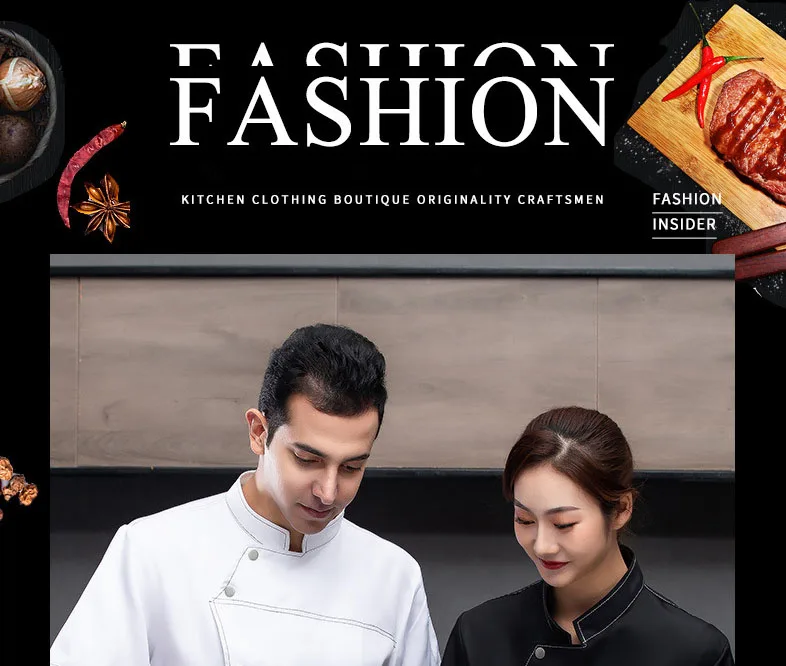 2024 Fashion Designer Chef Uniforms Chef Coat Uniform Logo Custom Chef ...