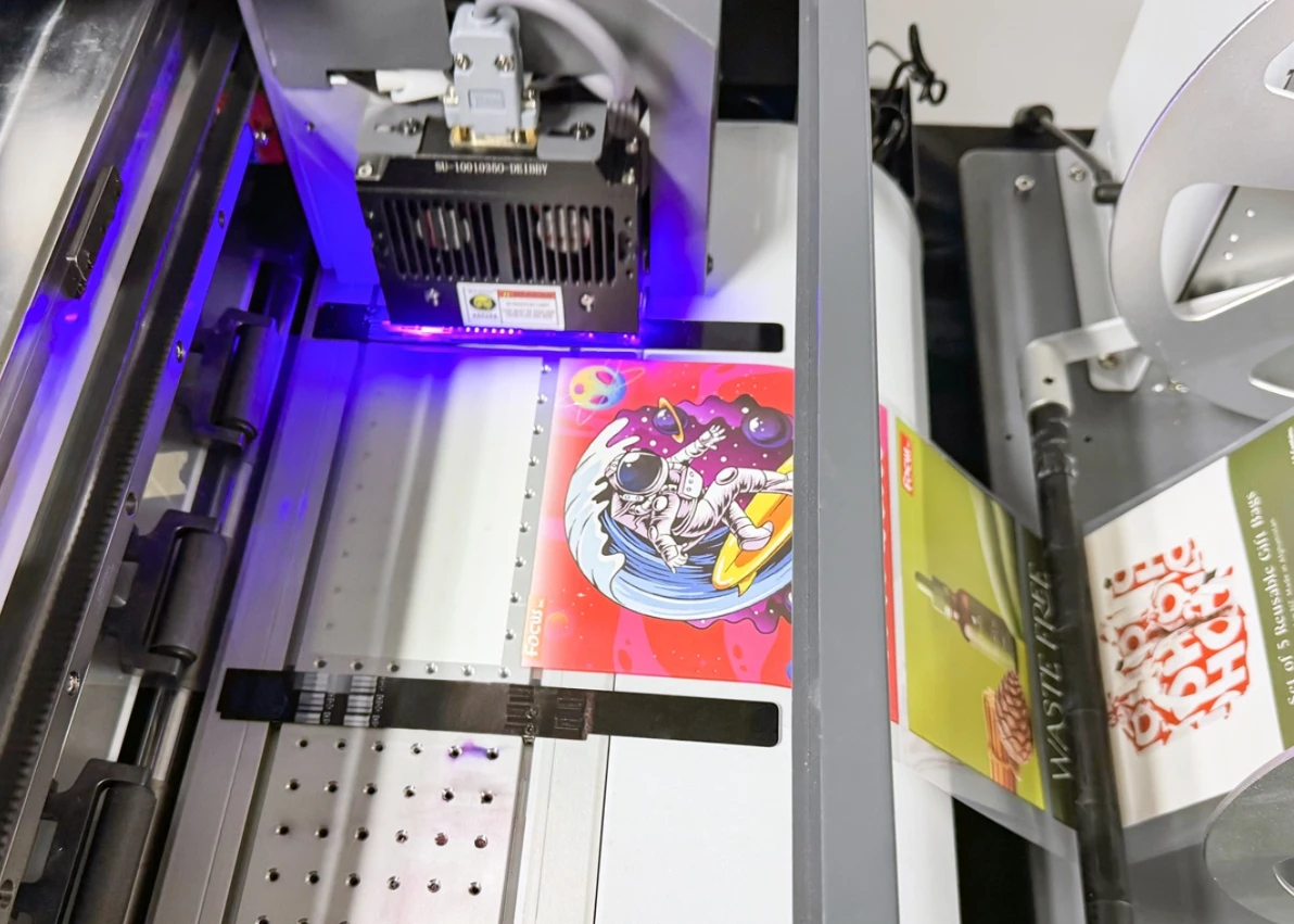 Focusinc UV Inkjet Label Printing Machine Roll to Roll for Small ...